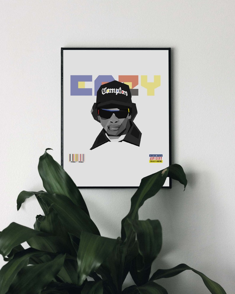 Eazy E Print ALBUM COVER Hip Hop Rapper Wall ART, Compton Album Print ...