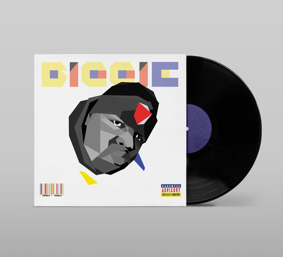 Biggie Print ALBUM COVER Hip Hop Rapper Wall ART, Compton Album Print ...