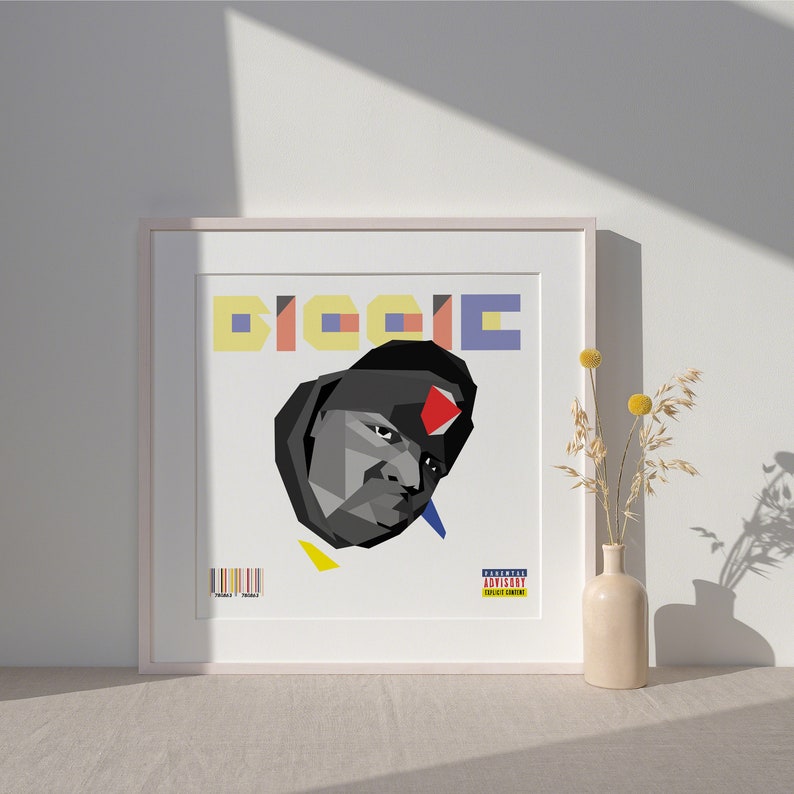 Biggie Print ALBUM COVER Hip Hop Rapper Wall ART, Compton Album Print ...