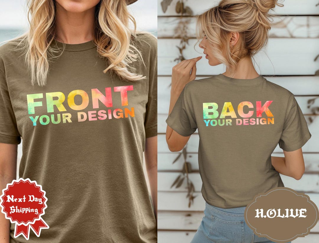 Front and Back Custom Design T-shirts, Personalized Logo Sweatshirts ...