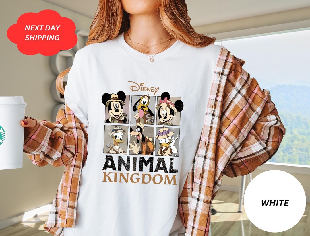 Disney Animal Kingdom Mickey Minnie T-shirt, Two Sided Disney Animal ...