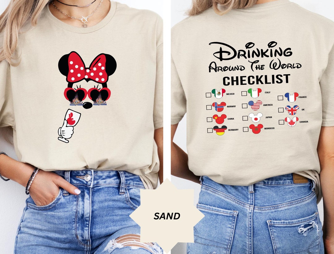 Mickey Beer Minnie Wine Front and Back, Epcot Drinking Around the World ...