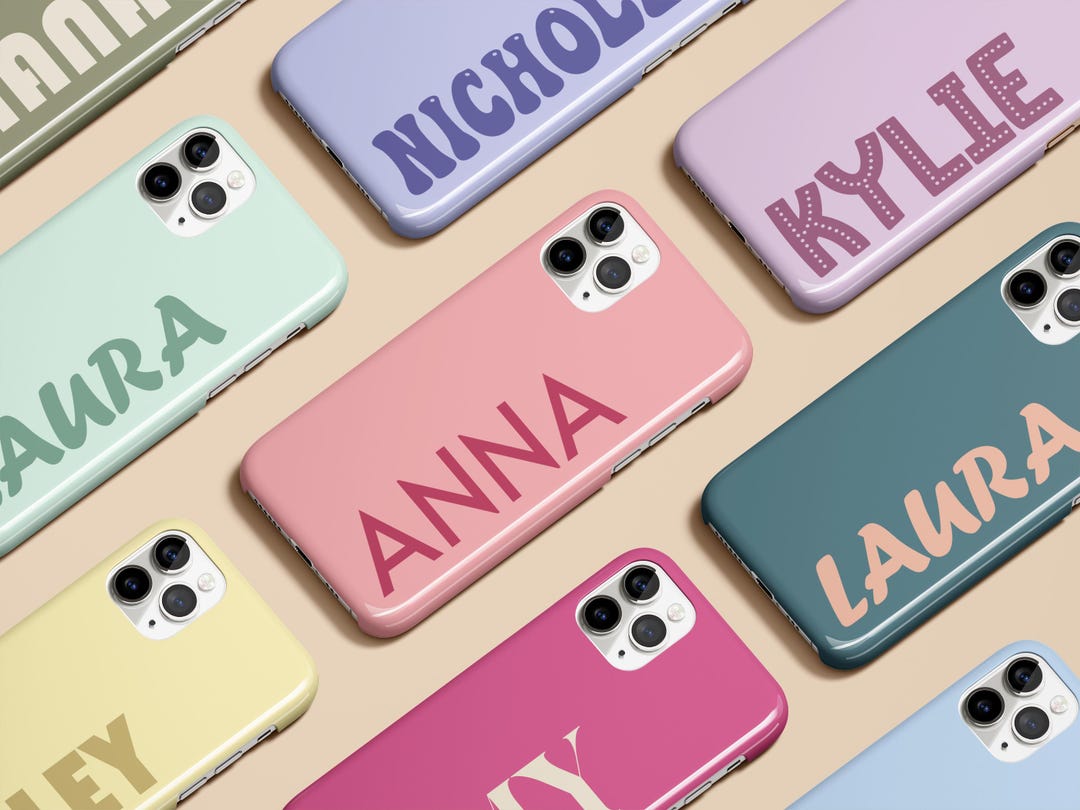 Personalized Monogram Initials Custom Name Phone Case for iPhone 17 16 ...