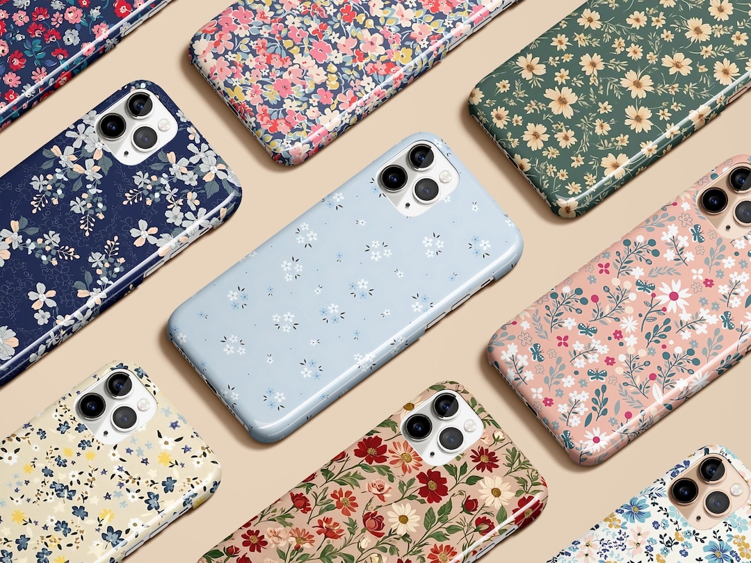 Floral Phone Case Wildflower Case Botanical Daisy Case for iPhone 16 15 14 13 12 11 Max Pro Plus ...