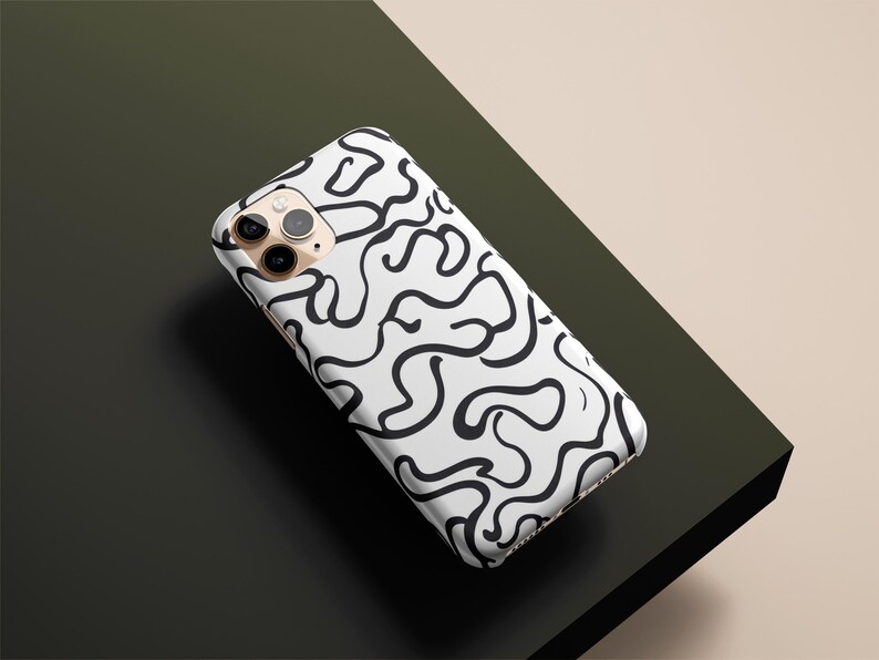 Retro Black and White Checkered Monochrome Phone Case for iPhone 17 16 ...