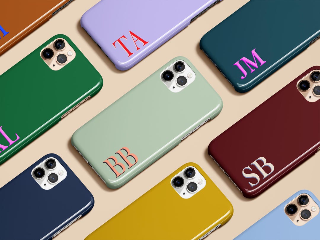 Personalized Custom Monogram Initials Phone Case for iPhone 17 16 15 14 ...