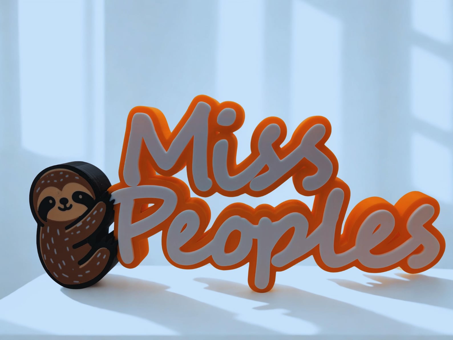 Custom 3D Printed Sloth Name Plate: Teacher Desk Decor - Etsy