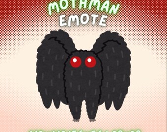 Mothman Heart Emote for Twitch or Discord Funny Cute Animal Emotes for ...