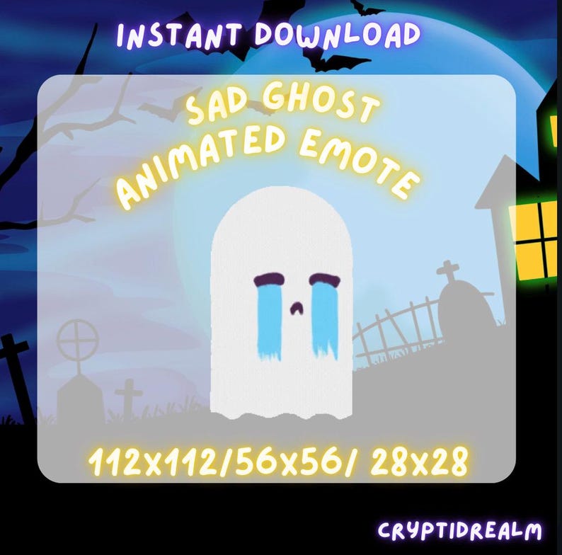Animated Sad Ghost Twitch/discord Emote - Etsy