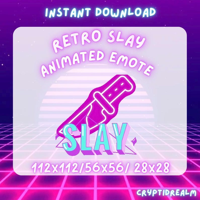 Animated Retro Slay Twitch/discord Emote - Etsy
