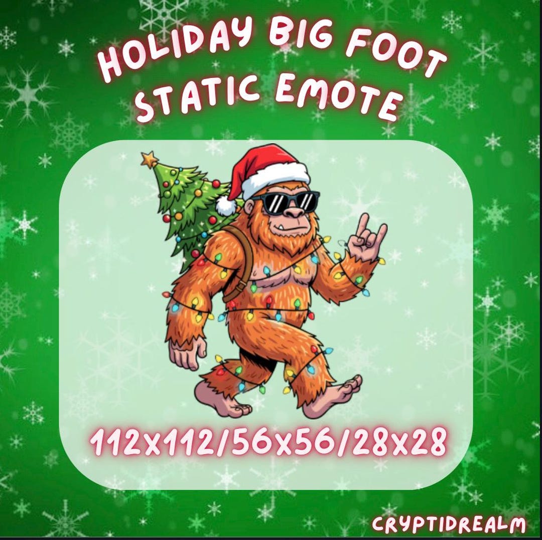 Holiday Big Foot Static Emote for Twitch & Discord - Etsy