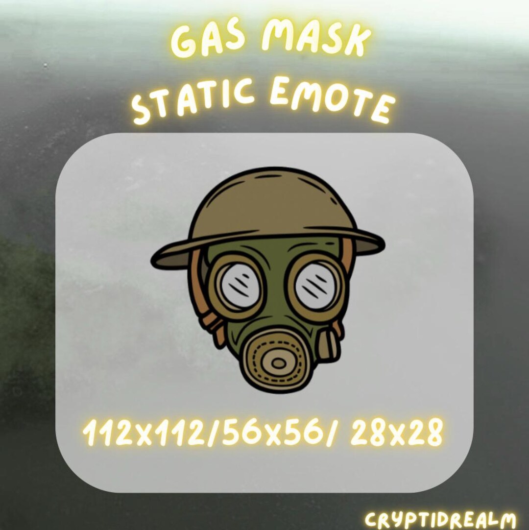 Gas Mask Static Emote for Twitch & Discord - Etsy Canada