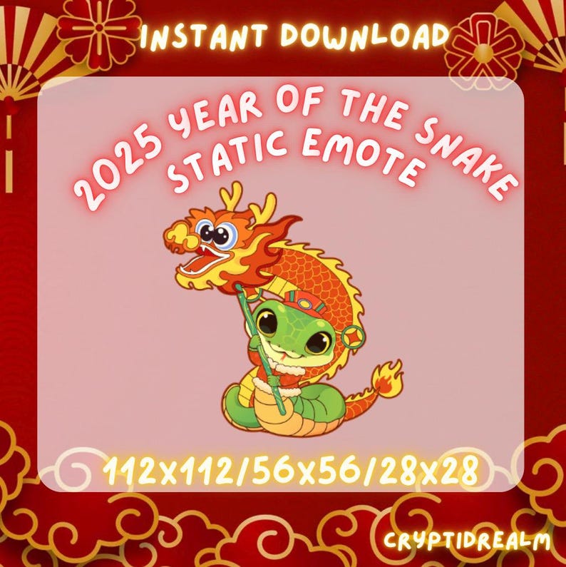 2025 Year of the Snake Static Emote for Twitch & Discord - Etsy Australia