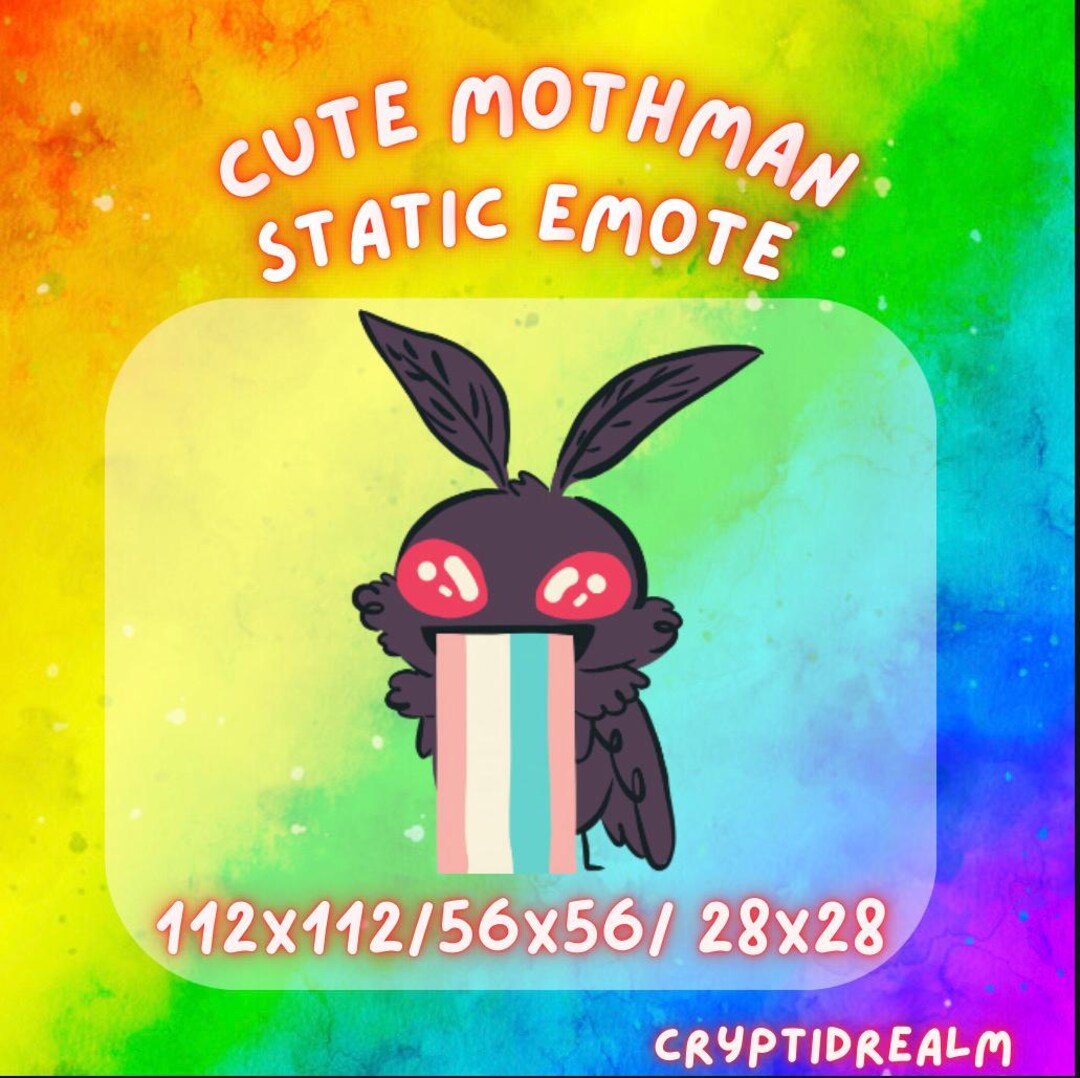 Cute Mothman Static Emote for Twitch & Discord - Etsy