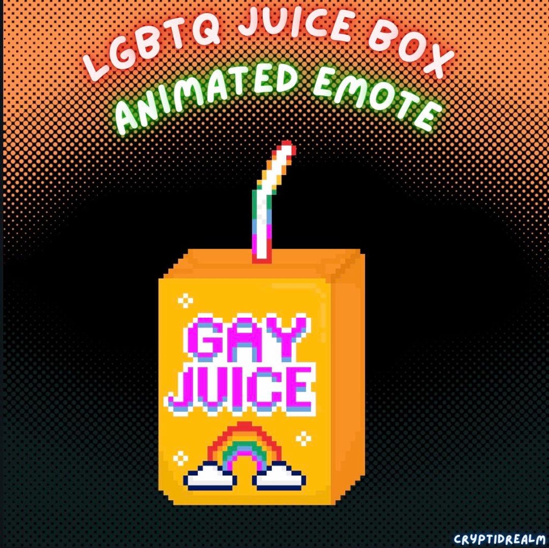 LGBTQ Juice Box Animated Twitch/discord Emote - Etsy