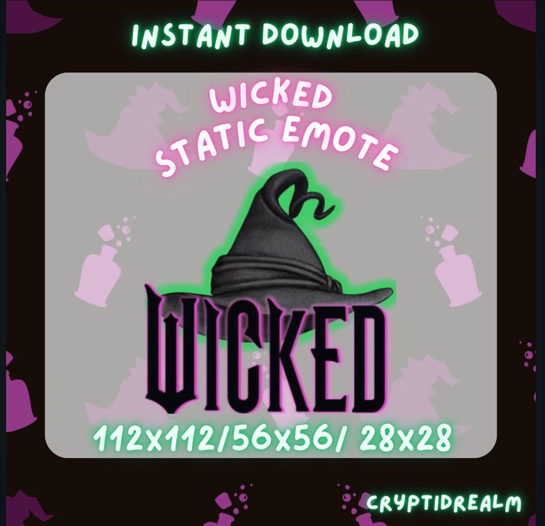 Wicked Static Emote for Twitch & Discord - Etsy