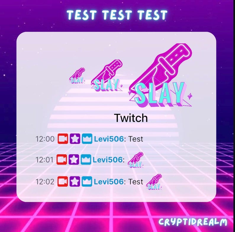 Animated Retro Slay Twitch/discord Emote - Etsy