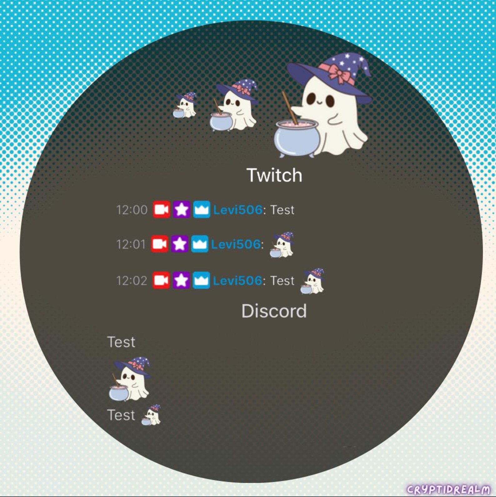 Cute Ghost Witch Emote for Twitch & Discord - Etsy