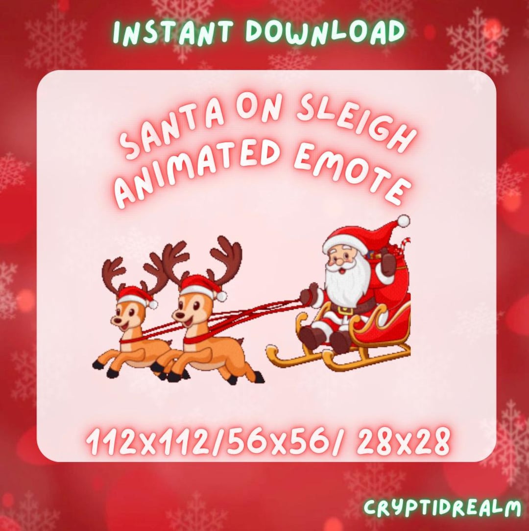 Animated Santa on Sleigh Twitch/discord Emote - Etsy