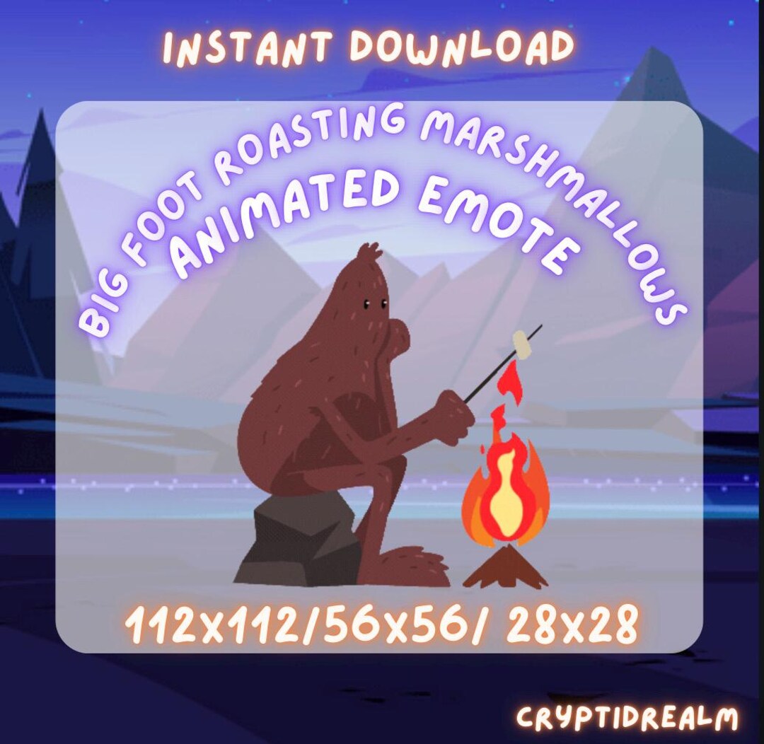 Animated Big Foot Roasting Marshmallows Twitch/discord Emote - Etsy
