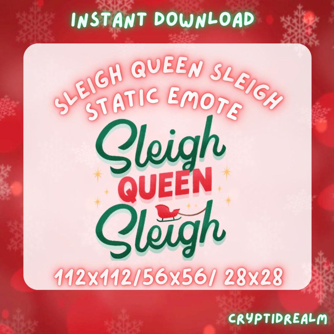Sleigh Queen Sleigh Emote for Twitch & Discord - Etsy