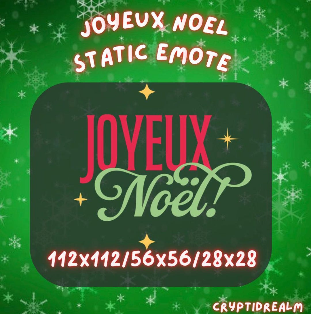 Joyeux Noel Static Emote for Twitch & Discord - Etsy