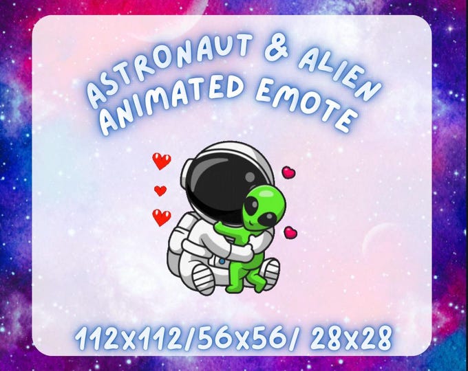 Animated Astronaut & Alien Twitch/discord Emote - Etsy