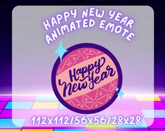 Happy New Year Emote, Twitch Emote, Youtube Emote, Discord Emote ...