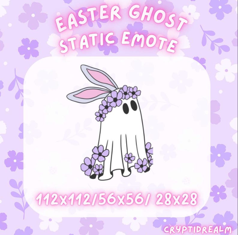 Easter Ghost Static Emote for Twitch & Discord - Etsy