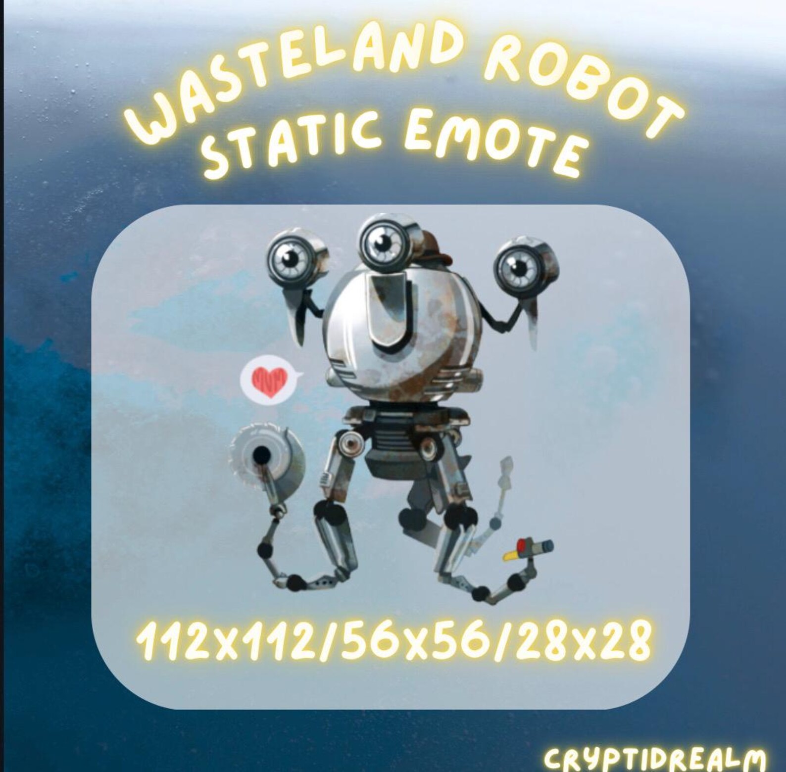 Wasteland Robot Static Emote for Twitch & Discord - Etsy