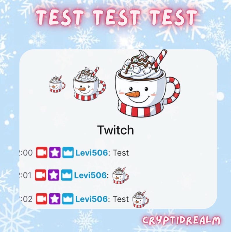 Holiday Drink - Hot Cocoa Static Emote for Twitch & Discord - Etsy
