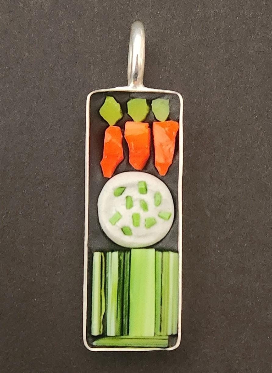 Chef's Special Necklace- Handmade by Plum & Evergreen, Bright, Bold, 3D ...