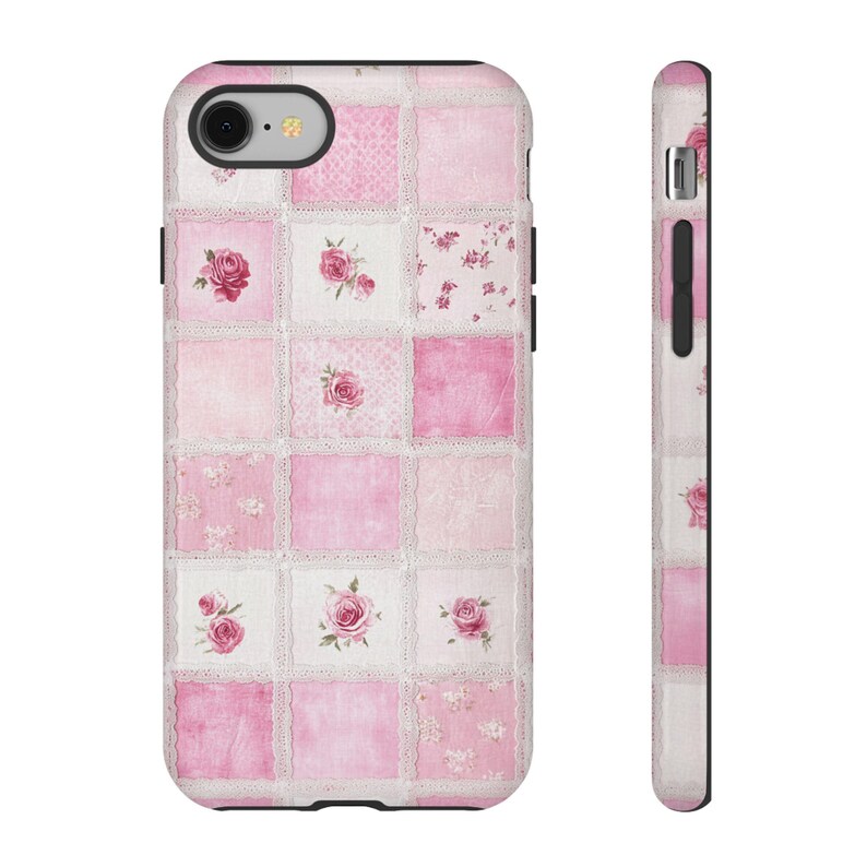 Floral Patchwork Quilt Pattern Phone Case, iPhone 8 11 12 13 14 15 16 ...