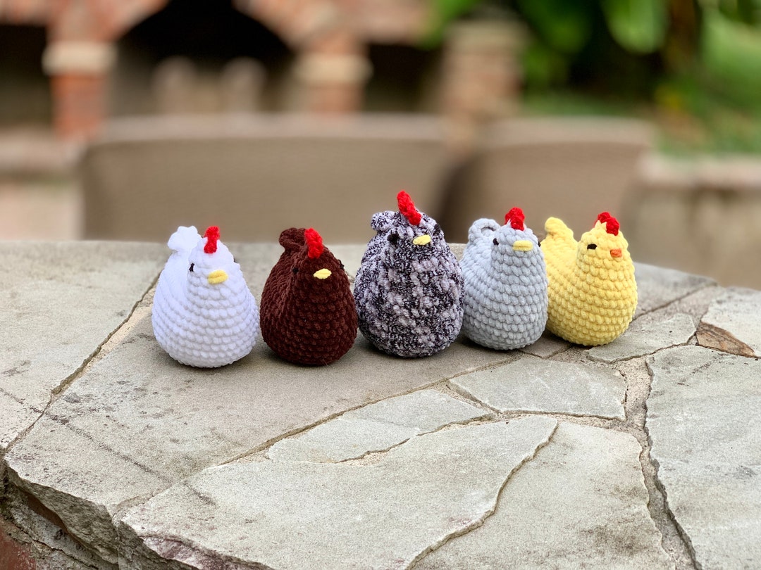 Crochet Chicken Hen, Small Mabel, Chunky Plushie Chick, Soft Chicken - Etsy