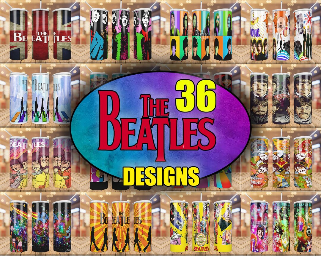 36 the Beatles Design Tumbler Wrap Bundle,the Beatles Character ...