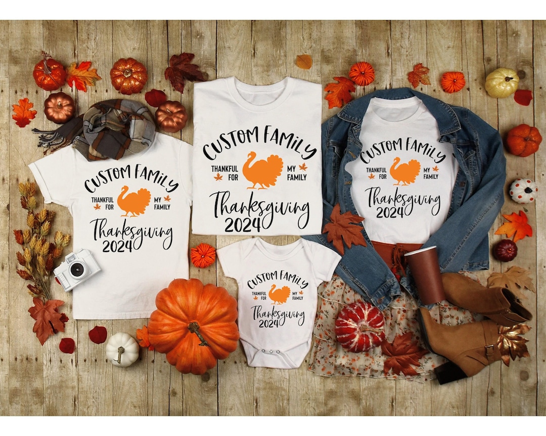 Personalized Family Thanksgiving Shirts, Custom Matching Thanksgiving ...