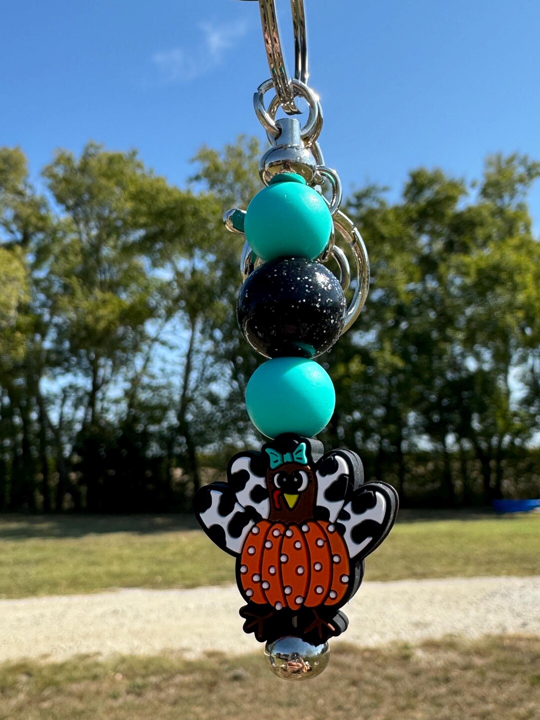 Turkey Cow Print Keychain Charm - Etsy