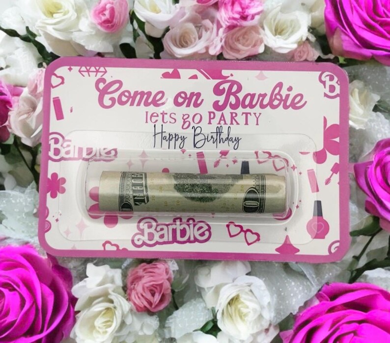 Barbie Birthday Card, Money Holder, Cash Gift Card - Etsy