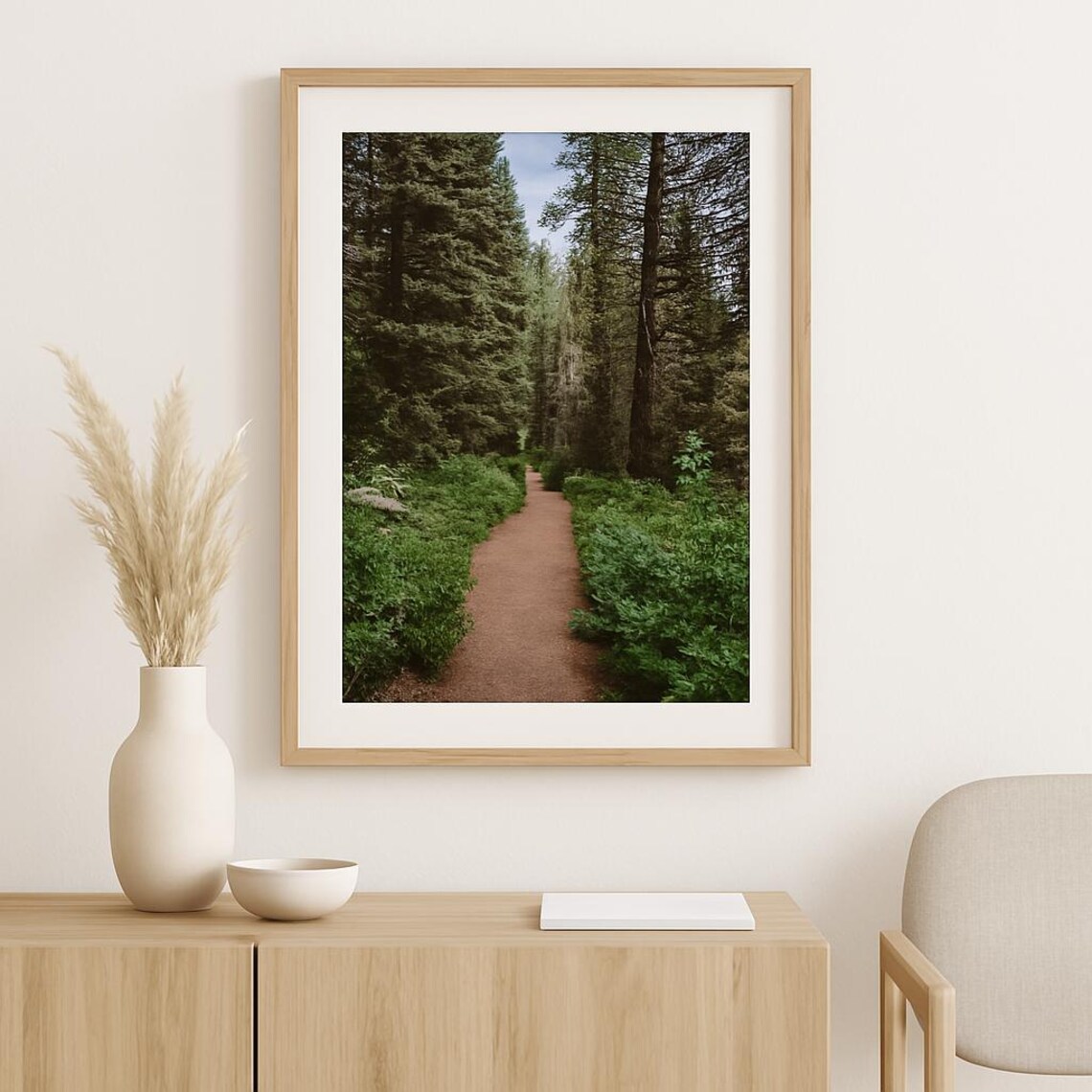 Forest Path Printable Wall Art, Nature Trail Photography, Rustic Cabin ...