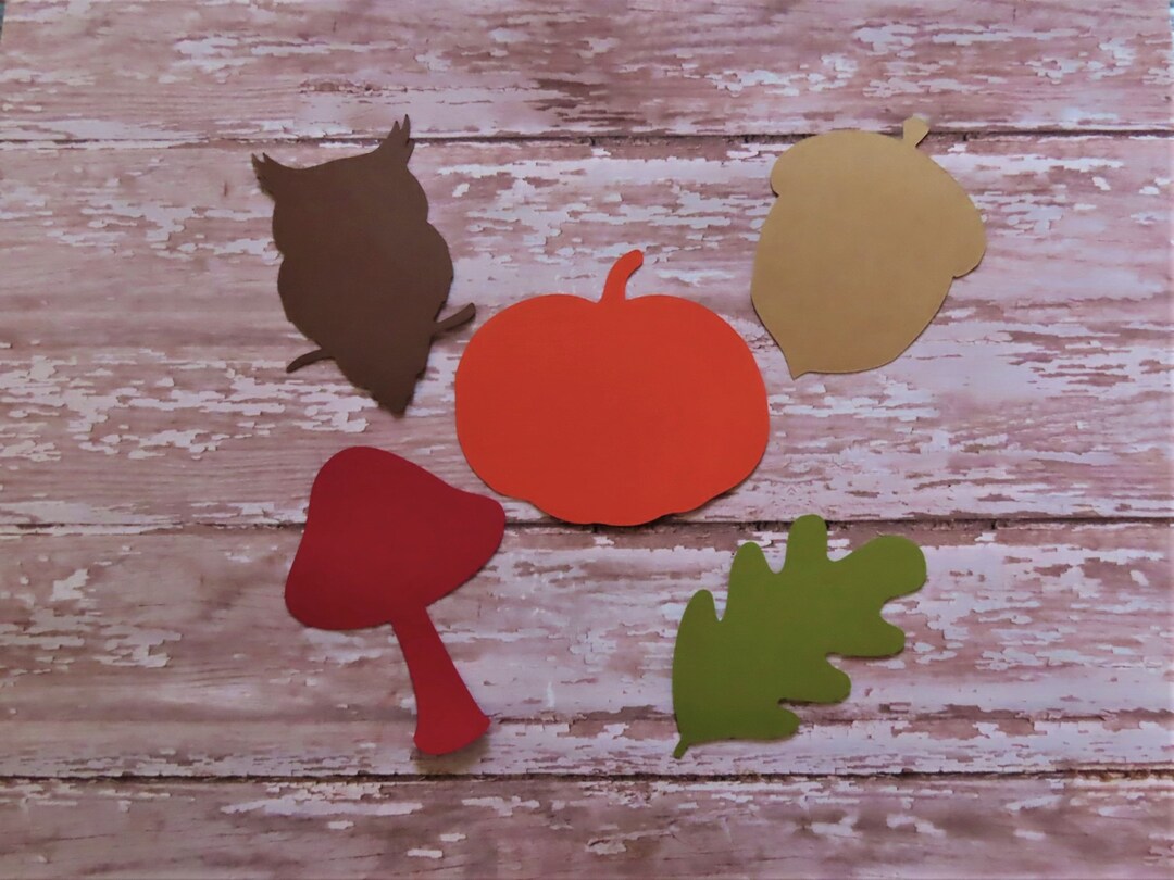 Fall Variety Pack Die Cuts (version 2) - 30 Pcs - Leaf, Mushroom, Owl ...