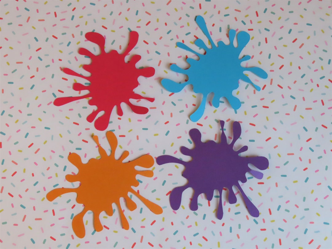 Paint Splatter Die Cuts - 20 Pcs - Paper Shapes Cardstock Cutouts - Etsy