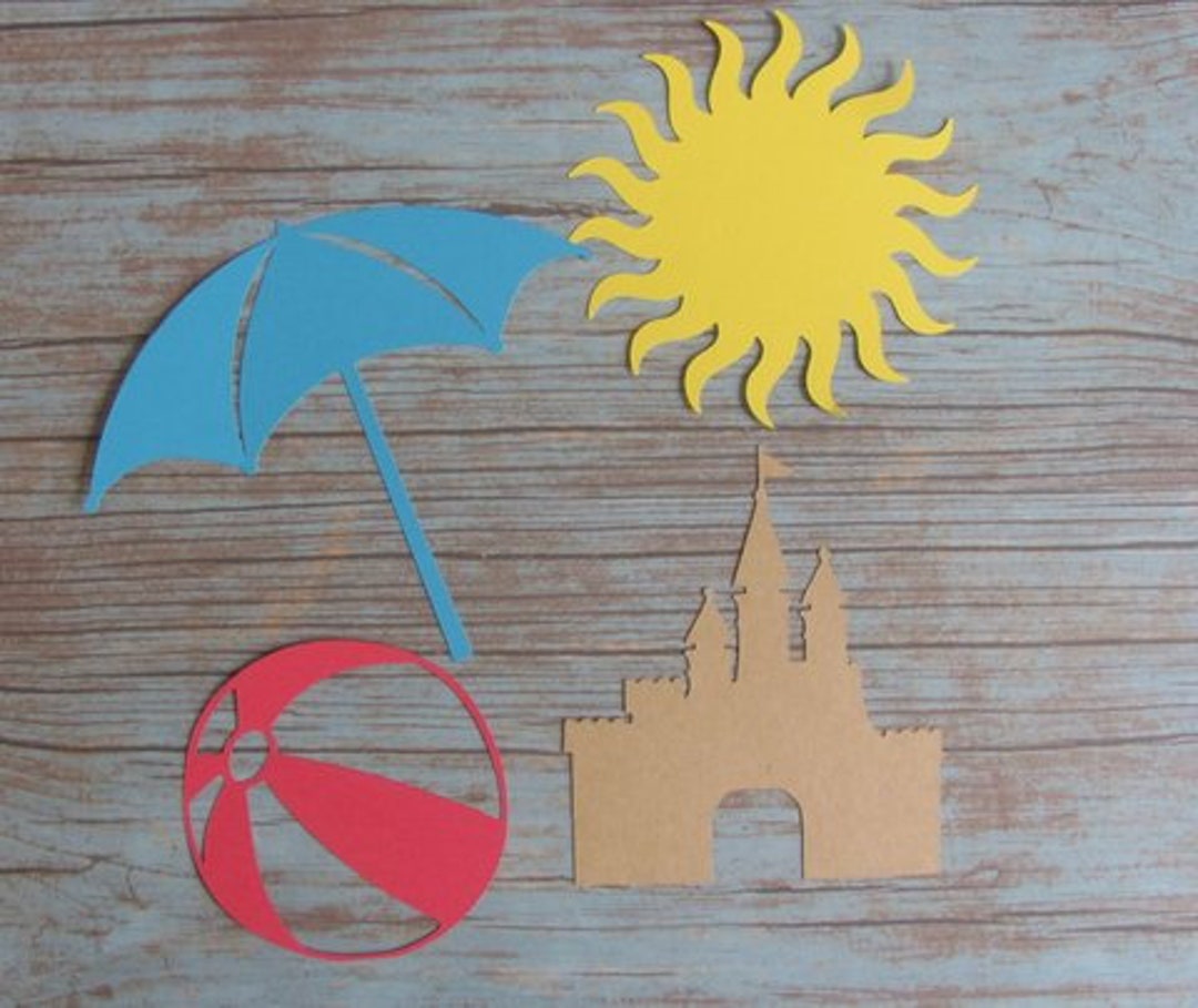Beach Die Cuts - 20 Pcs - Paper Shapes Cardstock Cutouts - Etsy