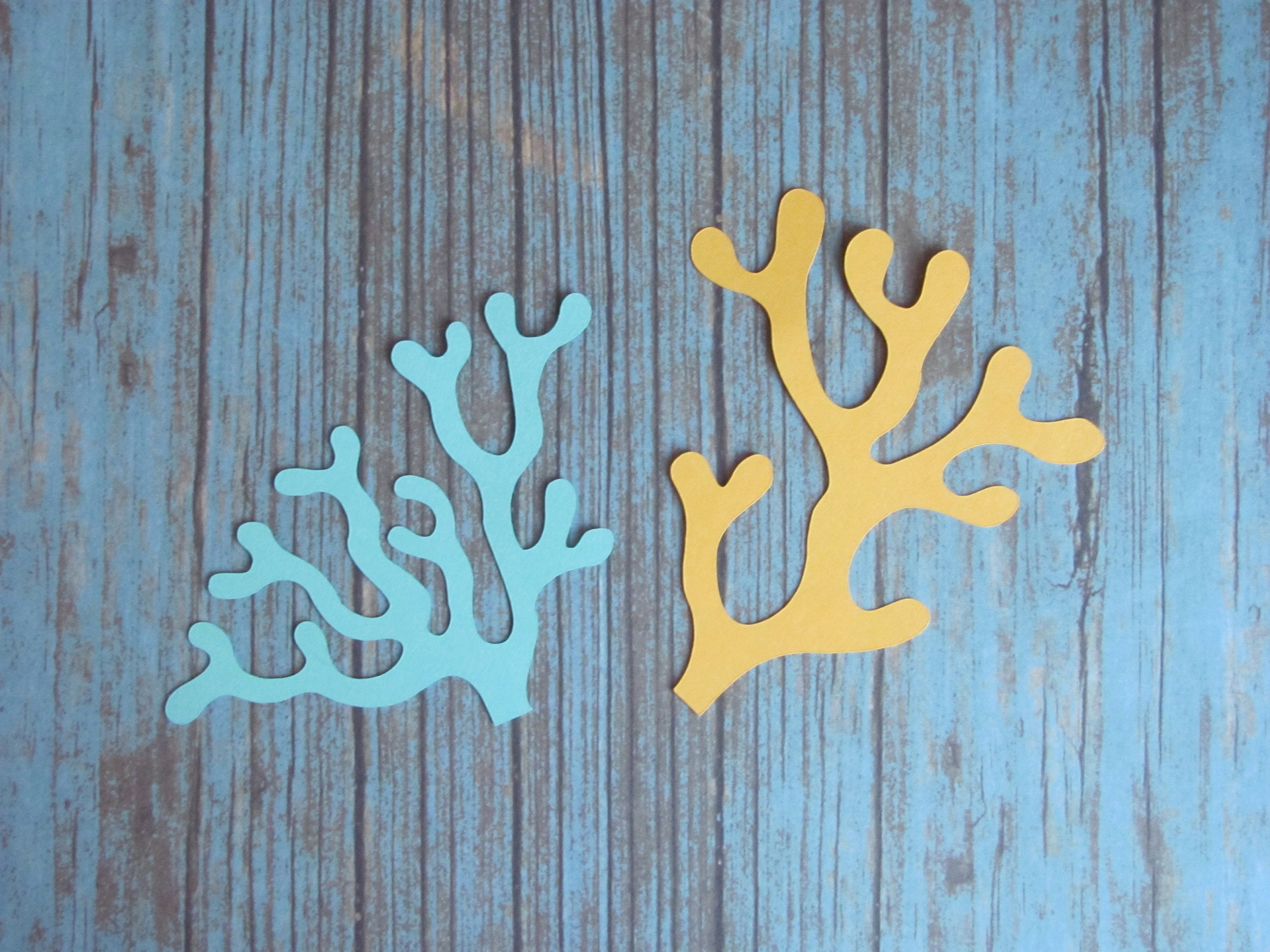 Coral Die Cuts 20 Pcs Paper Shapes Cardstock Cutouts - Etsy