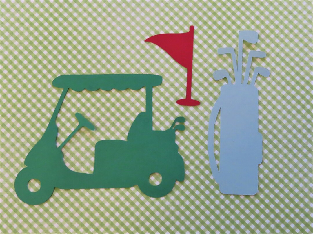 Golf Die Cuts (golf Cart, Clubs, Flag) - 30 Pcs - Paper Shapes ...