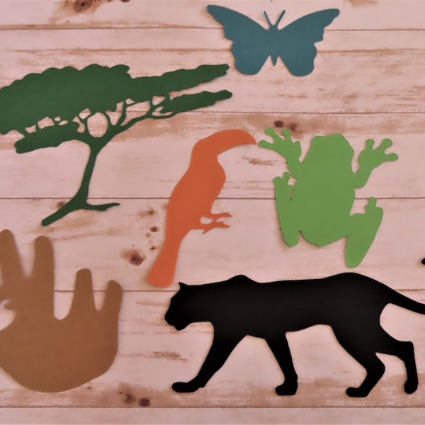 Rainforest Animal Cutouts - Etsy