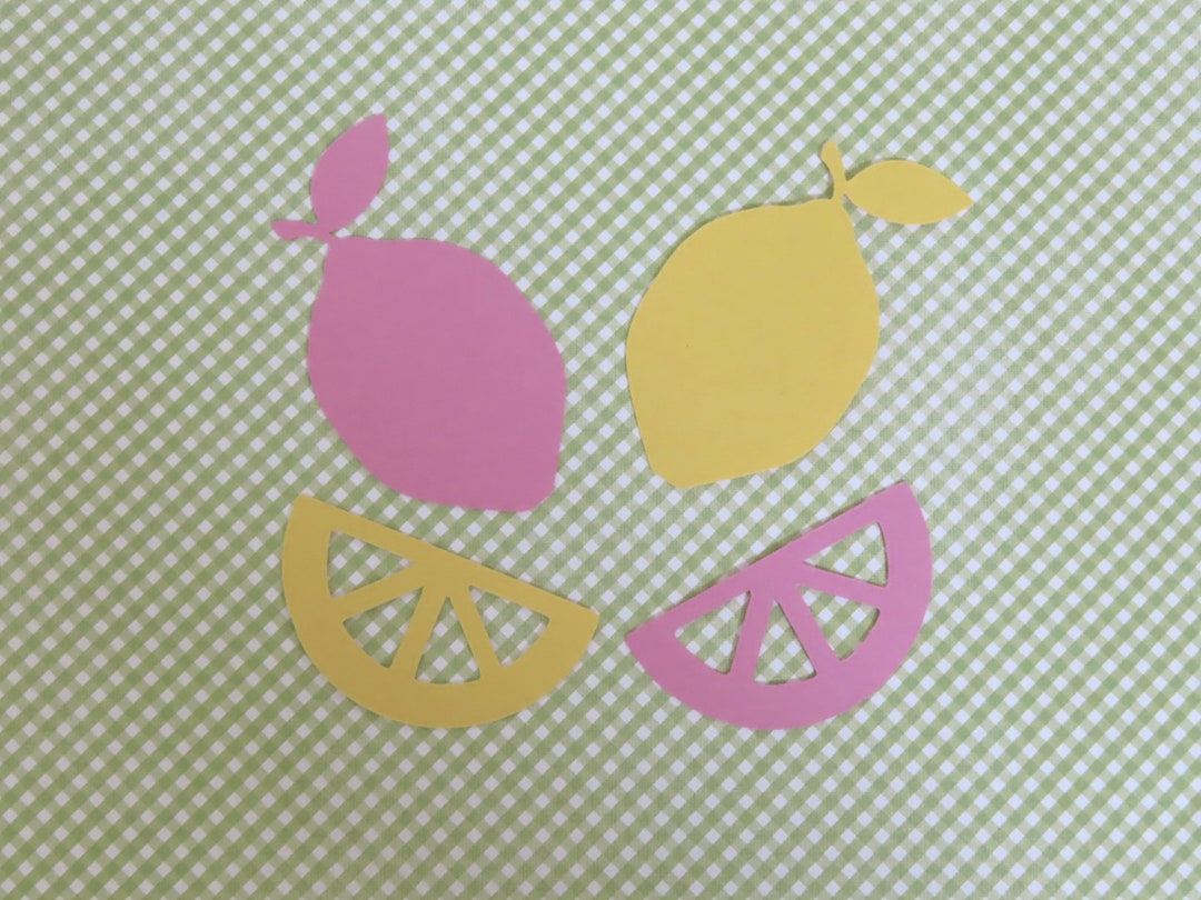 Pink Lemonade Lemon Slices Die Cuts - 20 Pcs - Paper Shapes Cardstock ...