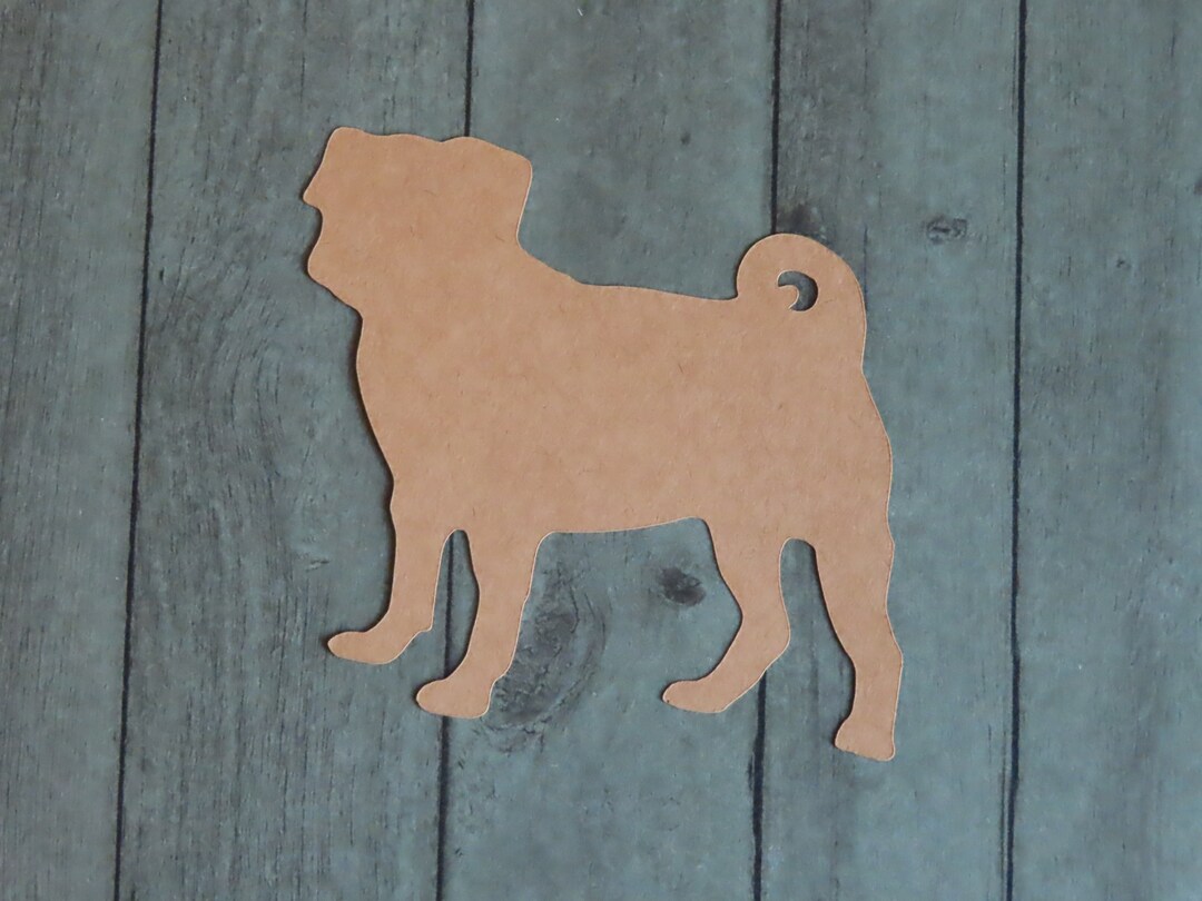 Pug Dog Die Cuts - 20 Pcs - Paper Shapes Cardstock Cutouts - Etsy