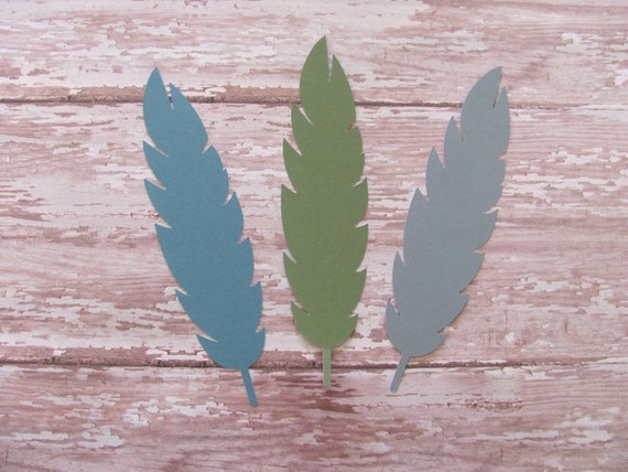 Feather Die Cuts 30 Pcs Paper Shapes Cardstock Cutouts | Etsy