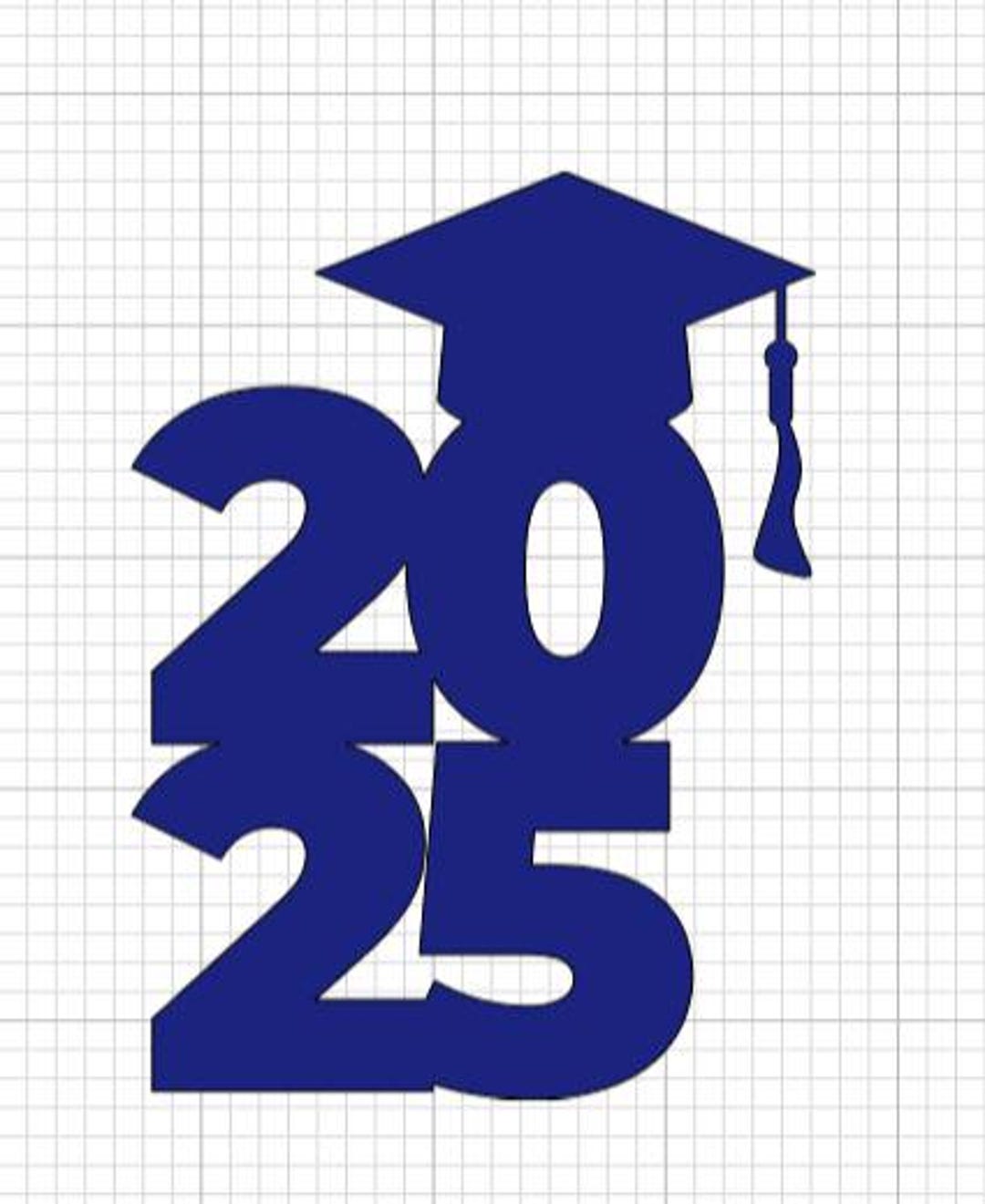 Graduation Hat Cap & Year 2025 Die Cuts 20 Pcs Paper Shapes Cardstock ...