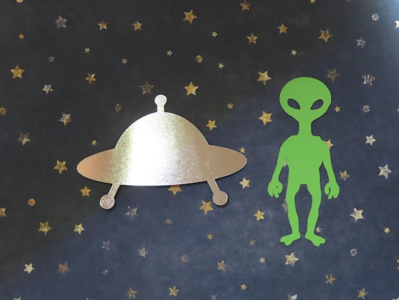 Alien UFO Die Cuts 20 Pcs Paper Shapes Cardstock Cutouts | Etsy